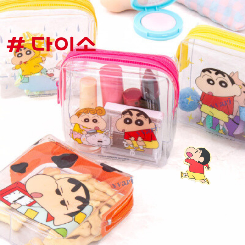 Daiso korea Shinchan Transparent Purse Wallet Small Size Korean ...