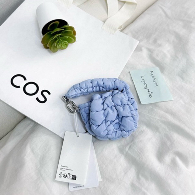New COS Quilted Nano bag Blue With Tags | Shopee Singapore