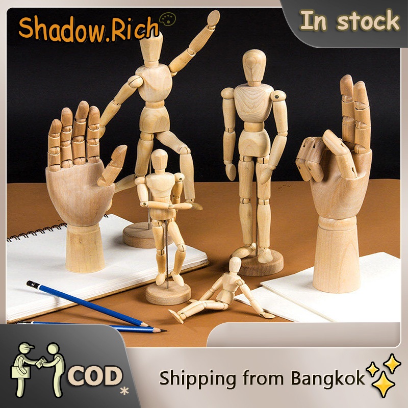 Wood movable Limbs Human Art Man Hand joint Wooden Moveable Scale Model ...