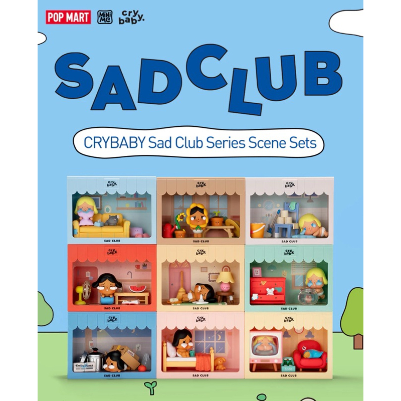 Lift Box Pop MART CRYBABY Model Scene Set Cry Baby Toy Figure Random ...