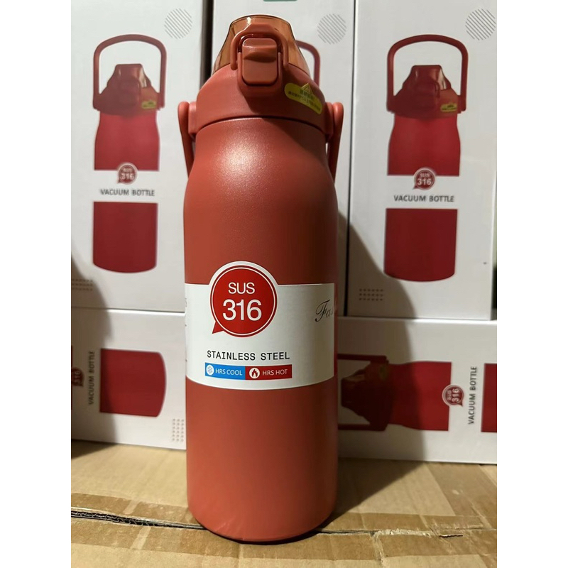 Water Bottle 1.7L 60Oz Thermos Tank There Is A Rubber Bottom Of The 316 ...