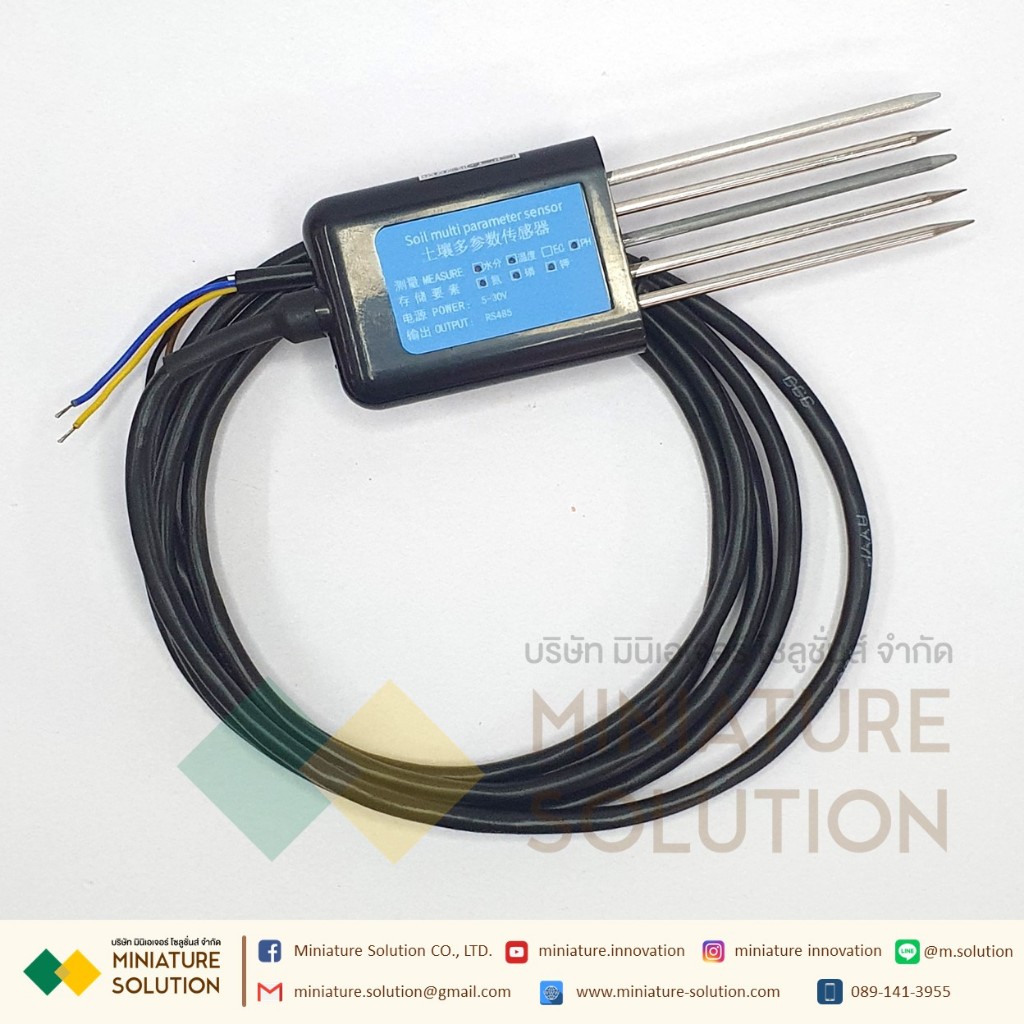 Soil PH NPK Temperature Moisture RS485 Digital Meter Sensor Trace ...