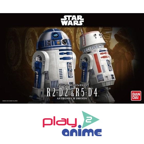 Bandai 1/12 STAR WARS R2-D2&R5-D4 (Plastic model) | Shopee Singapore