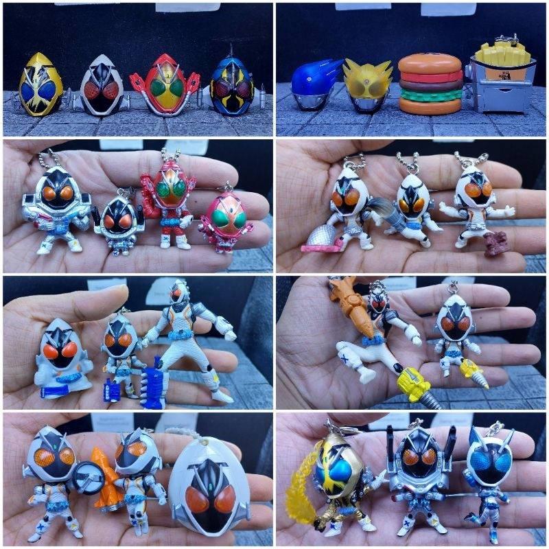 Masked rider Kamen figure model gachapon soft Masrider Keychain ...