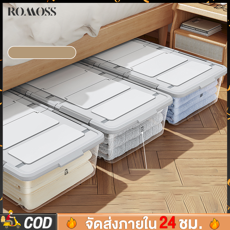 ROMOSS Under Bed Box100cm Plastic Box Can Sit On The Lower Trade Pulley ...