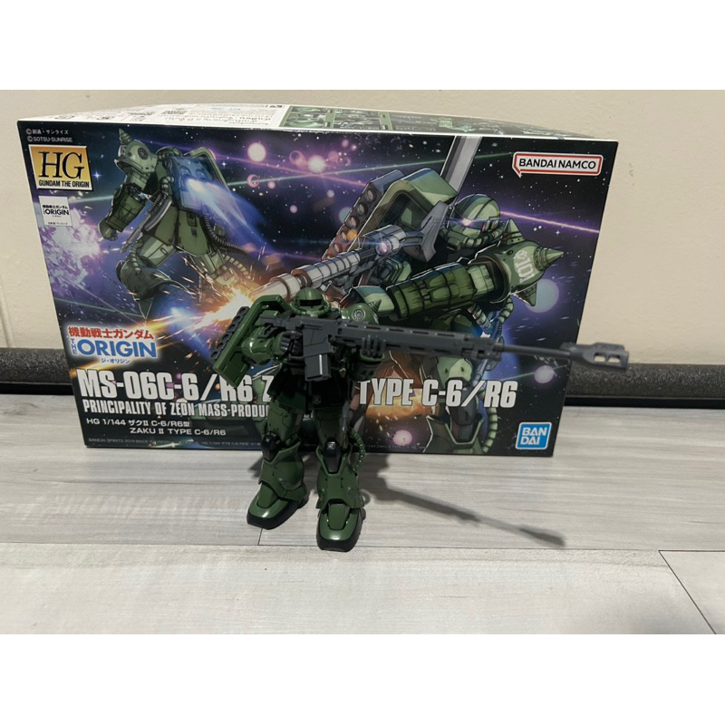 HG 1/144 MS-06C-6/R6 Zaku II Type C-6/R6-The Origin (Assembled) | Shopee Singapore