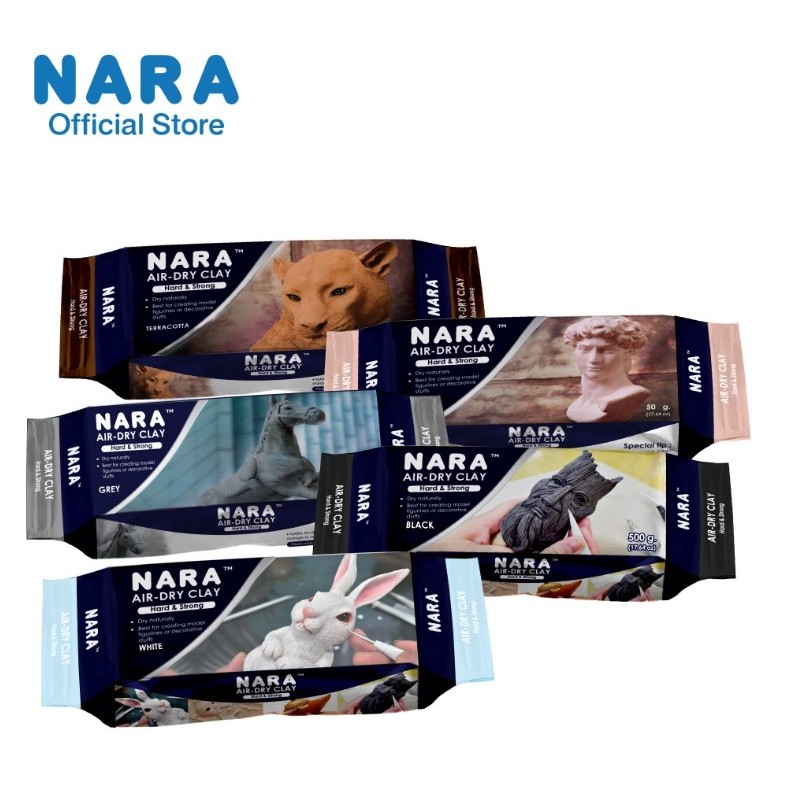 NARA Pulp Clay Size 500 Grams (Choose Color) Dry No Need To Bake ...