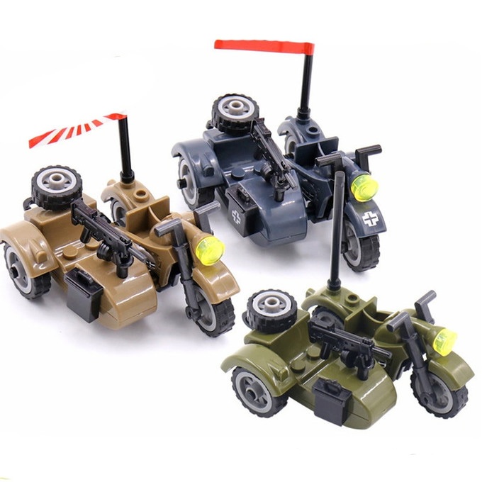 Lego Motorbike-Style World War 2 Per Side Trailer Motorcycle | Shopee ...
