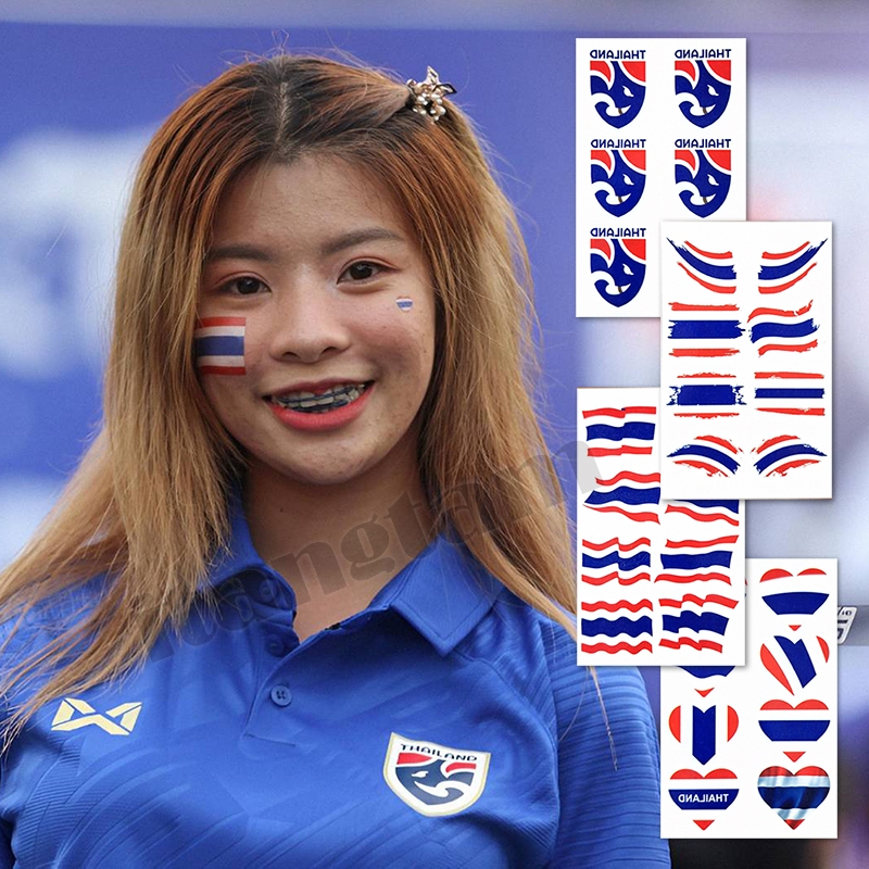 Large Sheet Thai Flag Pattern Tattoo Stickers 10 Types Of Fake Tattoos ...