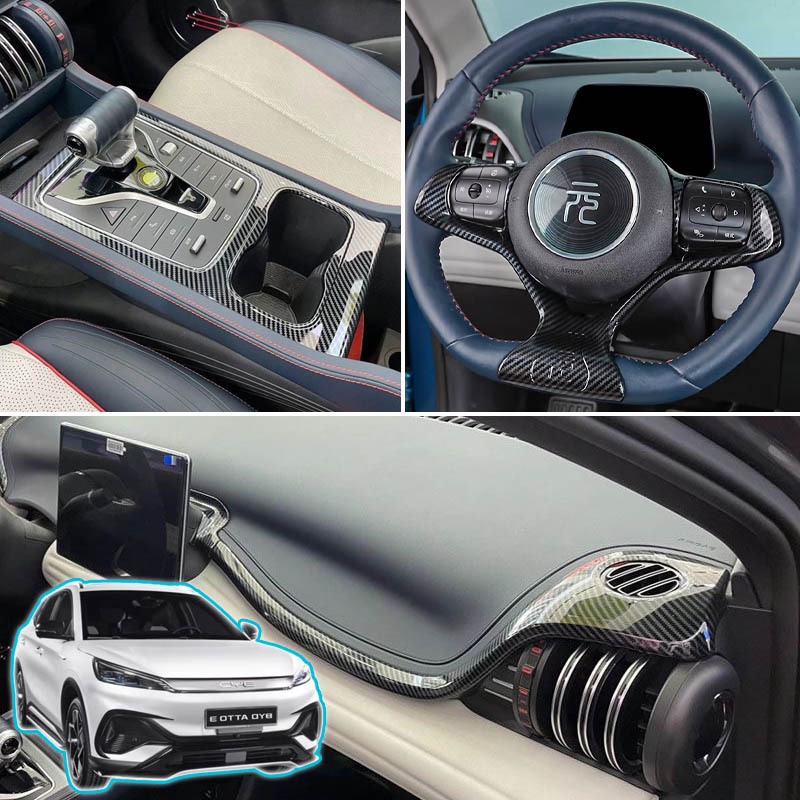 Carbon Interior Body Kit BYD ATTO 3 Cover Arm Rest Aircond Vent Gear ...
