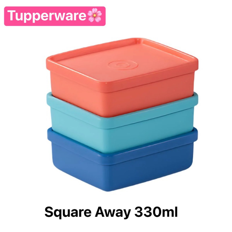 Tupperware Square Away Food Jar (1 Piece) 330ml Assorted Colors ...
