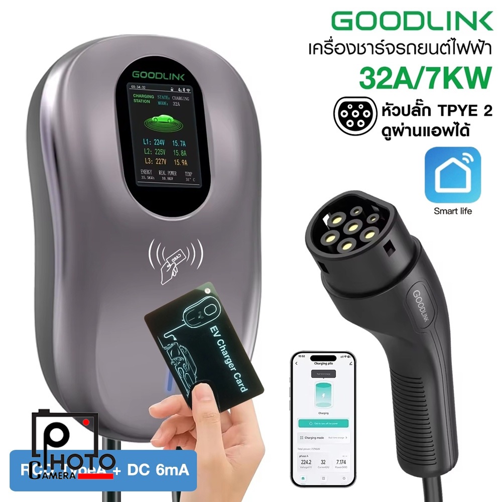 GOODLINK Wall Box EV Charger 7KW 11KW Type 2 Electric Car Charging ...
