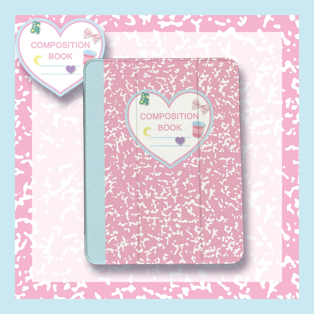 24 Hours iPad Protective Case pink spots Gen9 Air5 10.9 With Pen Tray ...