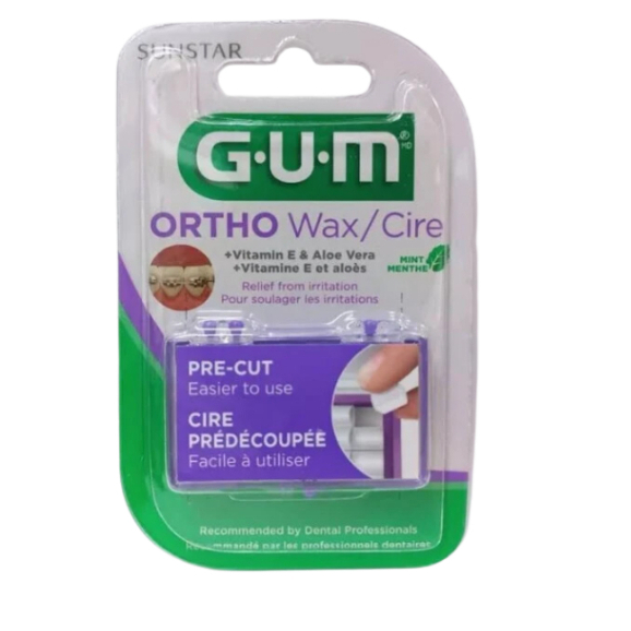 GUM ORTHO WAX/Sire Orthodontic 5 Sticks For Oral Irritating Mint Scent ...