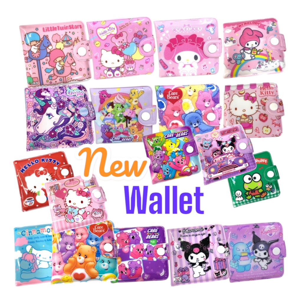 Kids Wallet 2 Fold 3 With Mirror Unicorn Pattern My Melody Little Twin ...