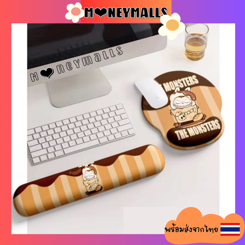 LABUBU Cartoon Mouse Pad With Soft Wrist Rest Labuh POP MART | Shopee ...