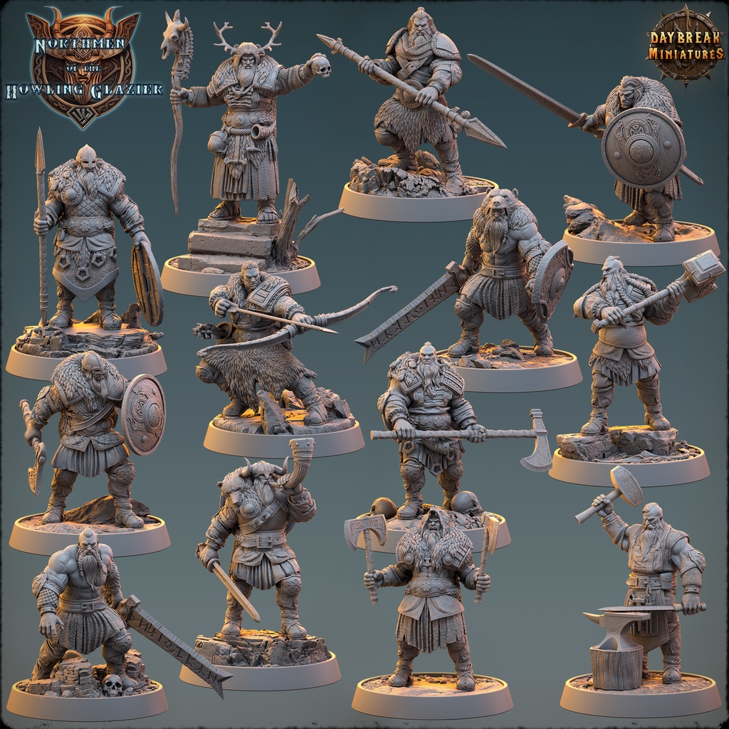 Northmen of the Howling Glacier-Model For DnD Miniature and other RPG's ...