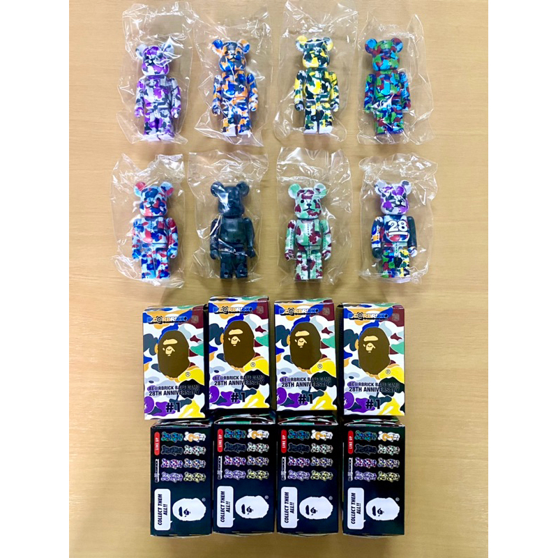 [Authentic Japan] bearbrick 1 Figure: BAPE camo 28th anniversary S1 ...