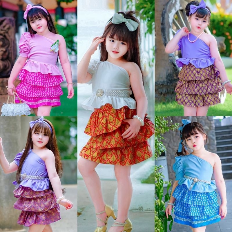 in // Thai Traditional Dress For Girls Cute Puffy Sleeve Off Shoulder ...
