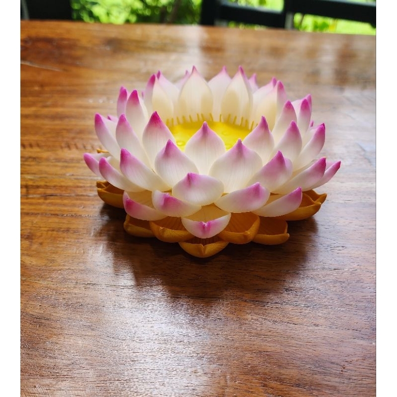 Lotus Flower Base Placed The Monk Of The White Gold Beautiful And ...