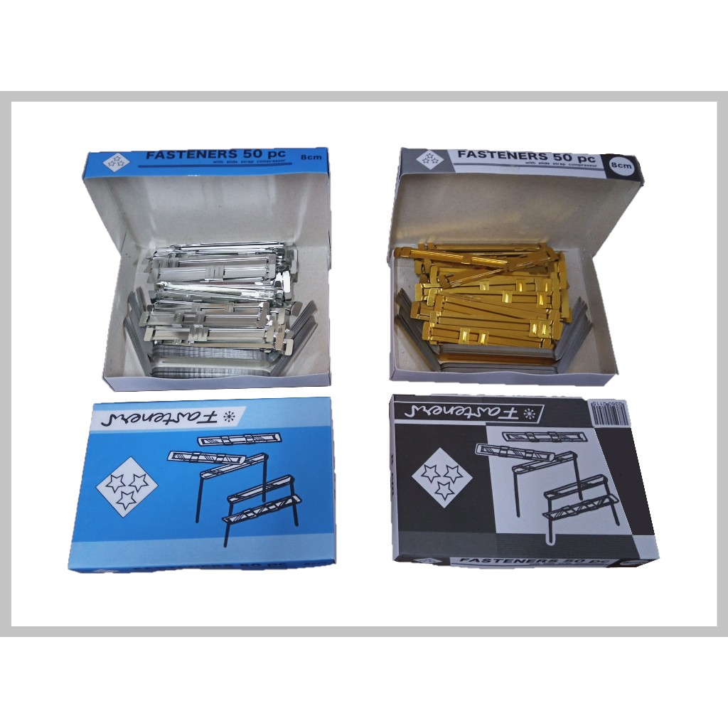 Three Star Brand Gold & Silver Coated Metal File Folder (1 Box/50 Set ...