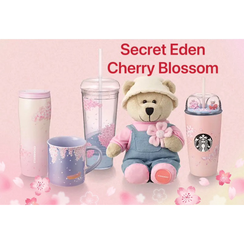 Starbucks Secret Eden Cherry Blossom collection 2024 New 1 | Shopee ...