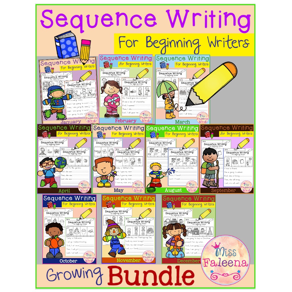 Worksheet Sequence writing for beginning English Practice Writingers ...
