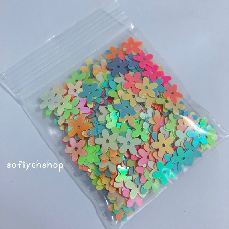 Flower Sequins 10 Mil Mil. Assorted Colors (Bag 8g) | Shopee Singapore