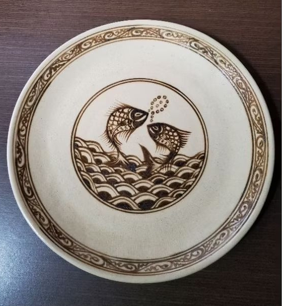 Sukhothai Sangwan Dish Double Fish Pattern (Sight To Pickled Secondary ...