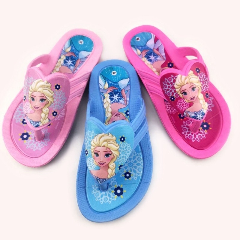 Sandals Shoes Elsa Frozen Pattern Clip On Rubber | Shopee Singapore