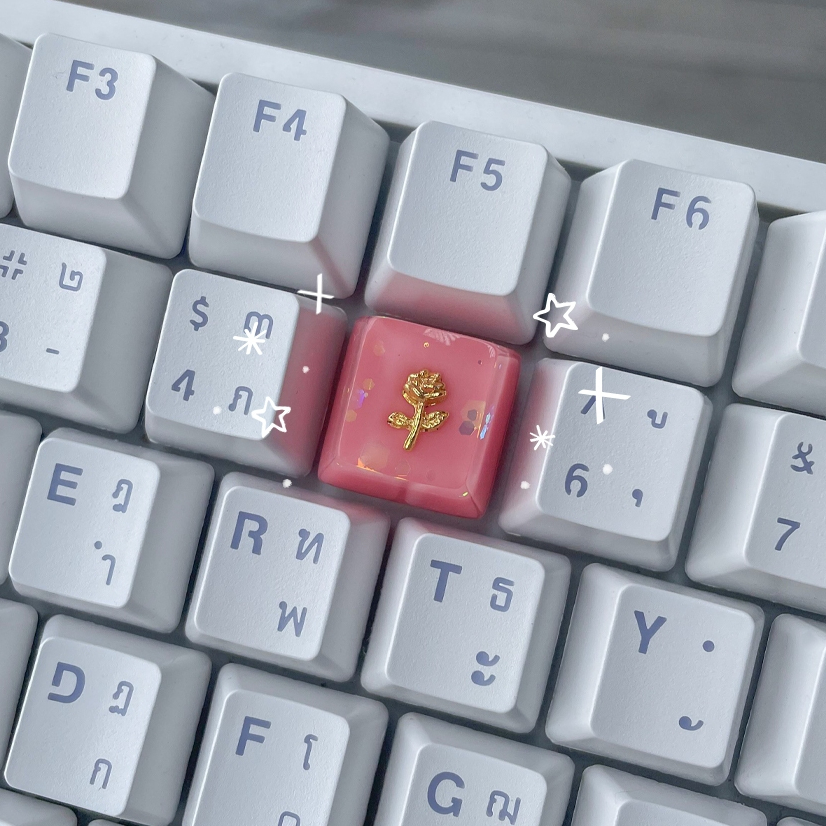 Rose Keycaps Valentine's Resin Keycap 2024 | Shopee Singapore