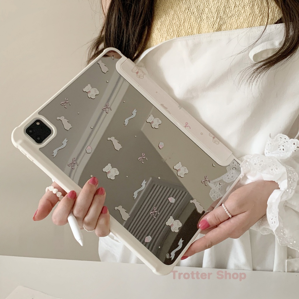 Delivery Within 24 Hours Ipad Case Gen10 Air7/6 Inches Ribbon Cutebunny ...