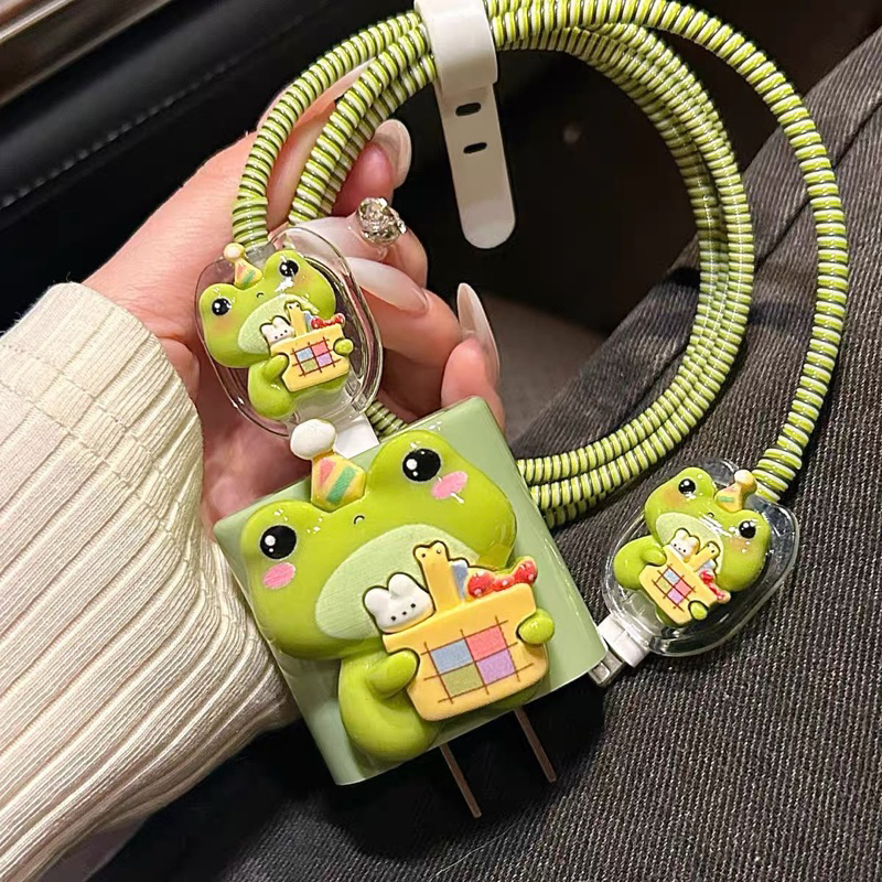 S Frog Pattern New Arrival Preservation Kit Cartoon Charging Cable For ...