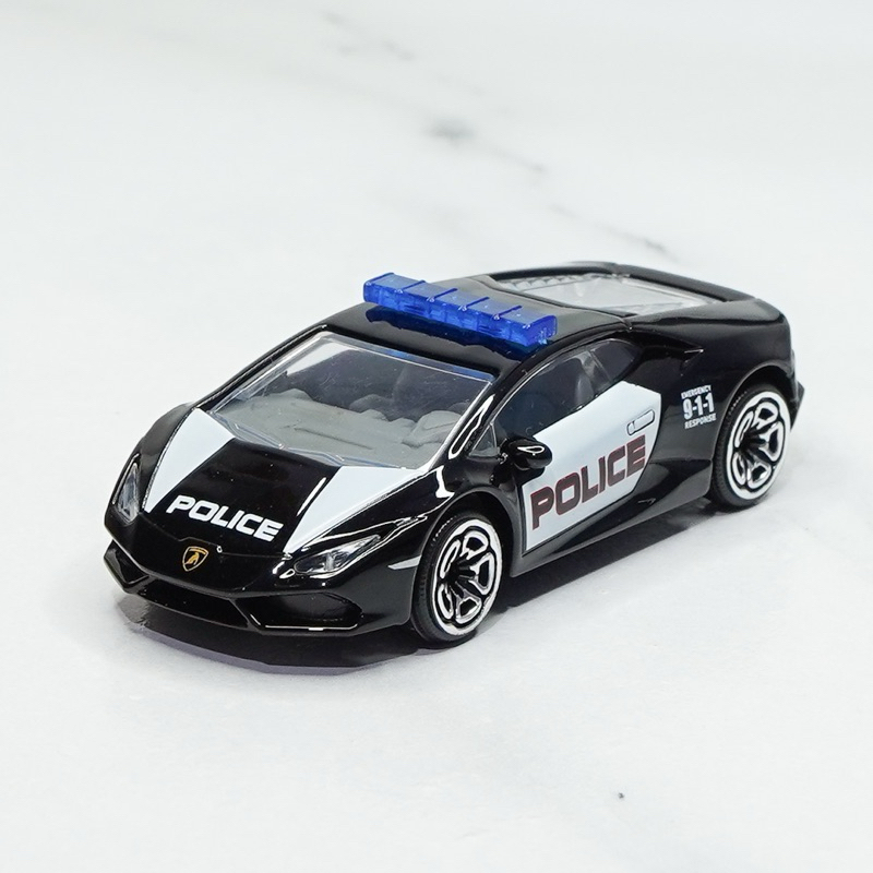 Majorette Lamborghini Huracan Diecast Model Car Police In Black And ...