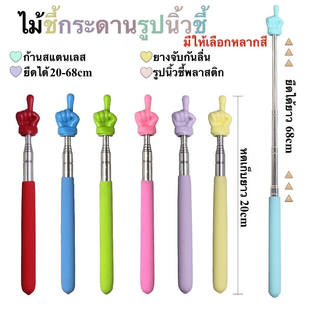 Board Pointing Stick Teaching Extendable 68cm The Head Is In The Shape ...