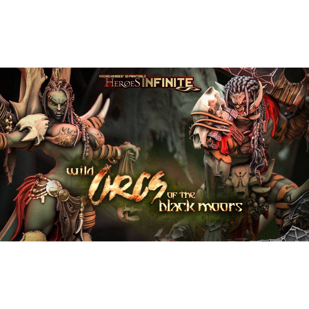 Wild Orcs of the Black Moors : Collection : Miniature Resin Board Game ...