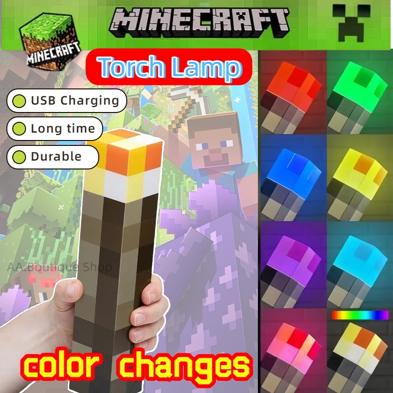 【New Hunt】 Minecraft Flashlight Toy Mining Lamp COMELY Perimeter Game ...