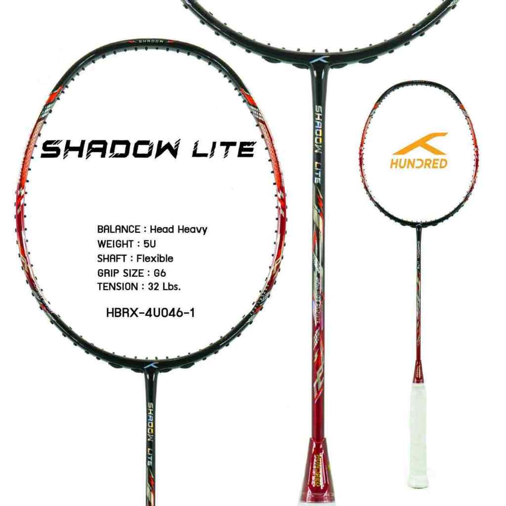 HUNDRED Badminton Racket Model SHADOW LITE With Strings | Shopee Singapore