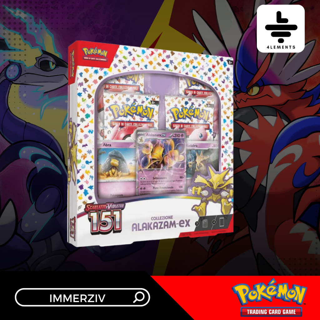 POKEMON TCG SCARLET & VIOLET 151 ALAKAZAM EX COLLECTION BOX (ENG PACK ...