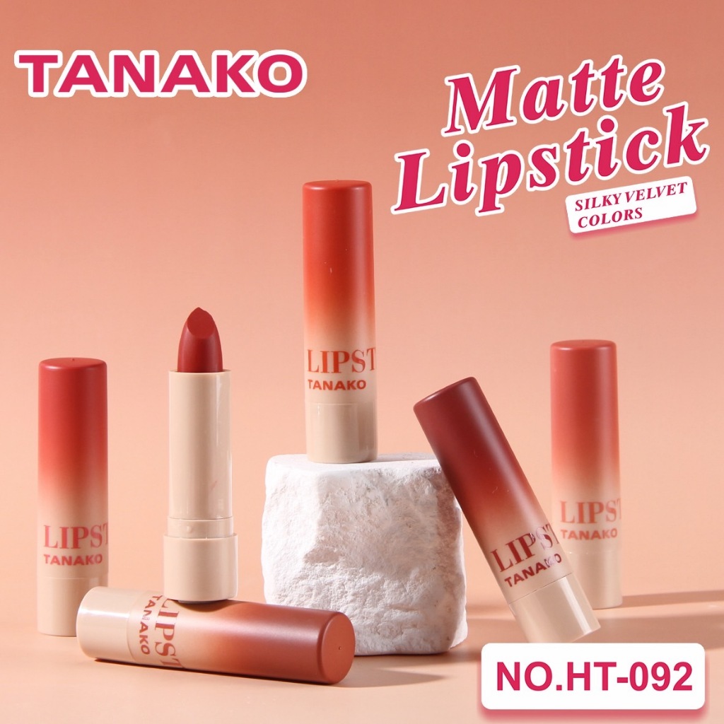 TANAKO Matte Color Lipstick Velvet Beautiful And Clear Colors Dark Lips ...