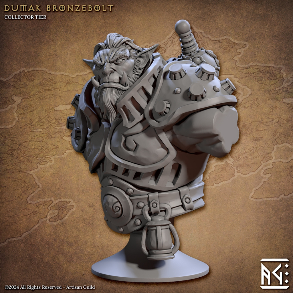 Dumak Bronzebolt (bust)-Raid at the Temple of Ifrit-Humanoid Orc/3D ...