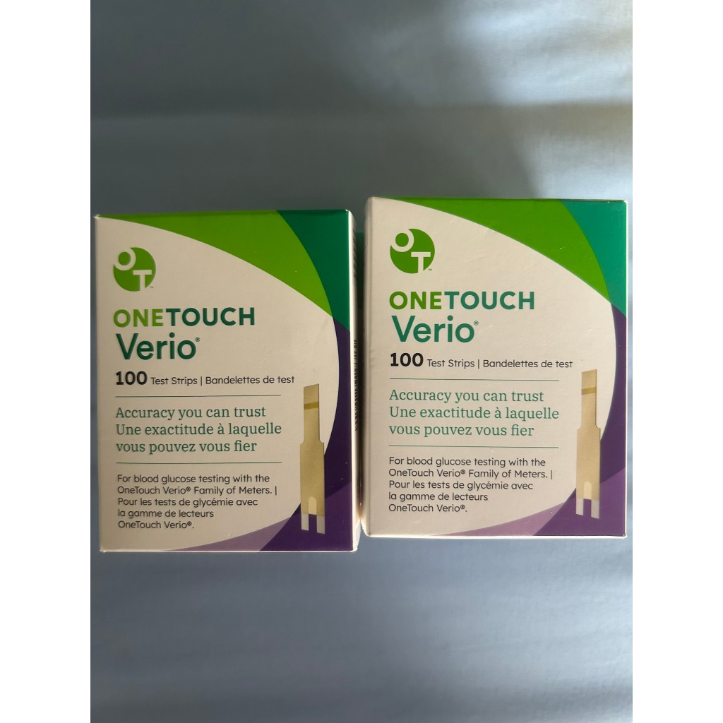 Onetouch/One touch Verio Test Strips 100 Pieces Flex Blood Glucometer ...
