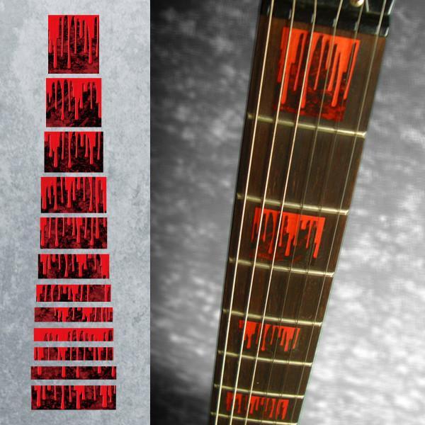 Dripping Blood Block Fret Mark Inlay Sticker for Guitar | Shopee Singapore