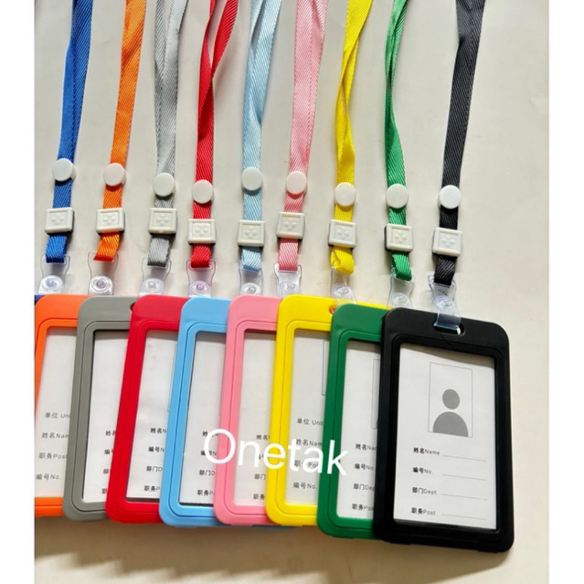 Employee Name Tag Card Frame With Neck Strap Holder Plastic With ...