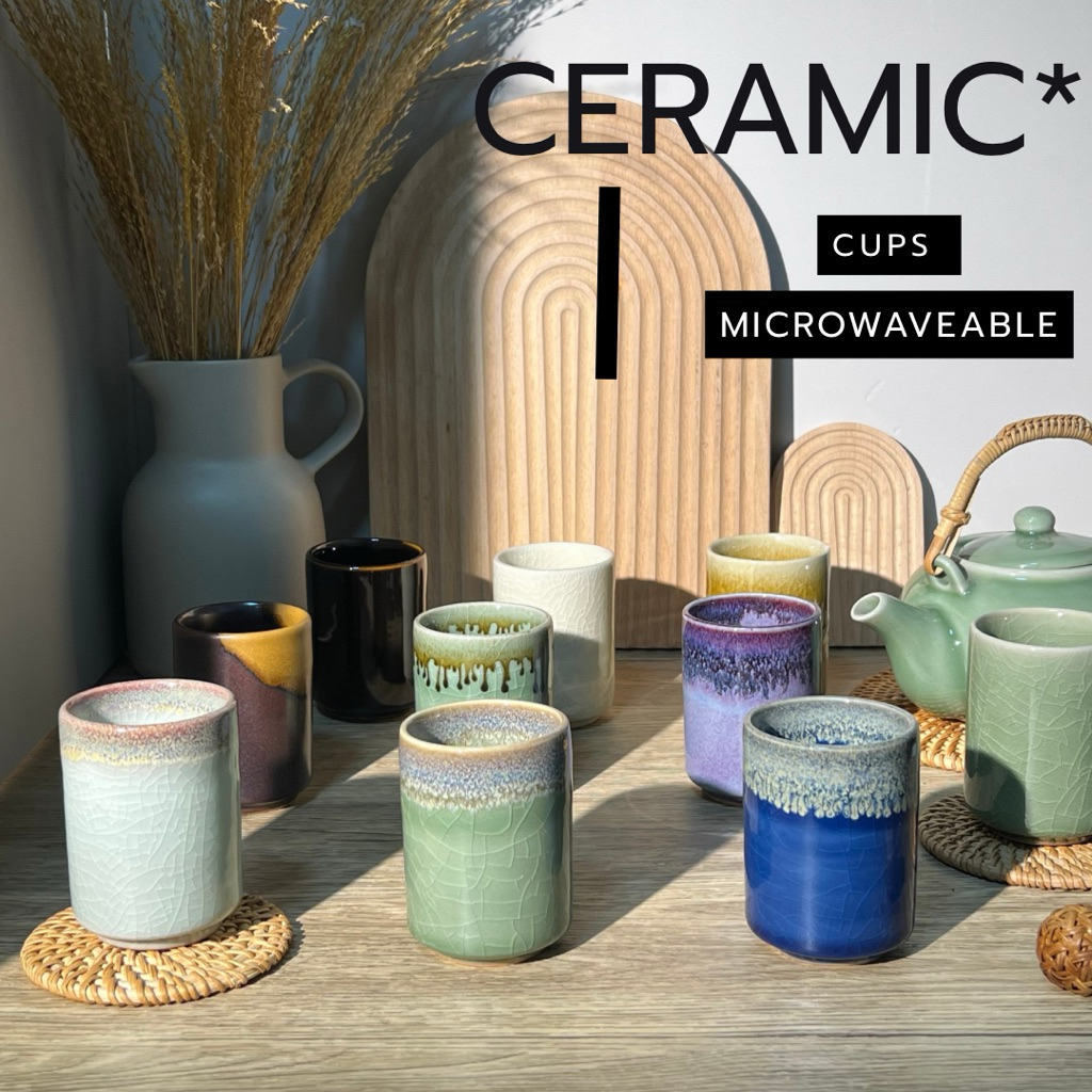 Ceramic Water Glass Glazed With Celadon Grade A | Shopee Singapore
