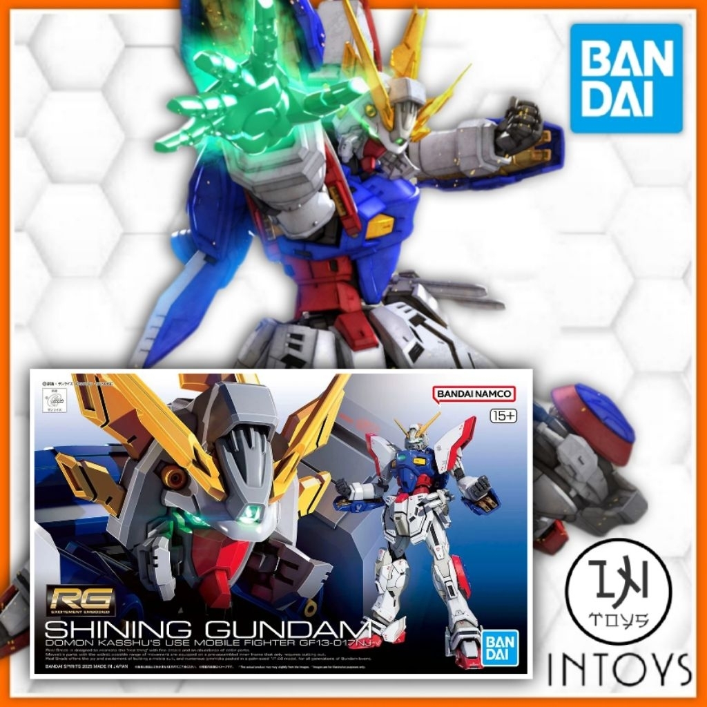 BANDAI-(RG) 1/144 SHINING Gundam (Gunpla/Gundam Plastic Kits) | Shopee ...