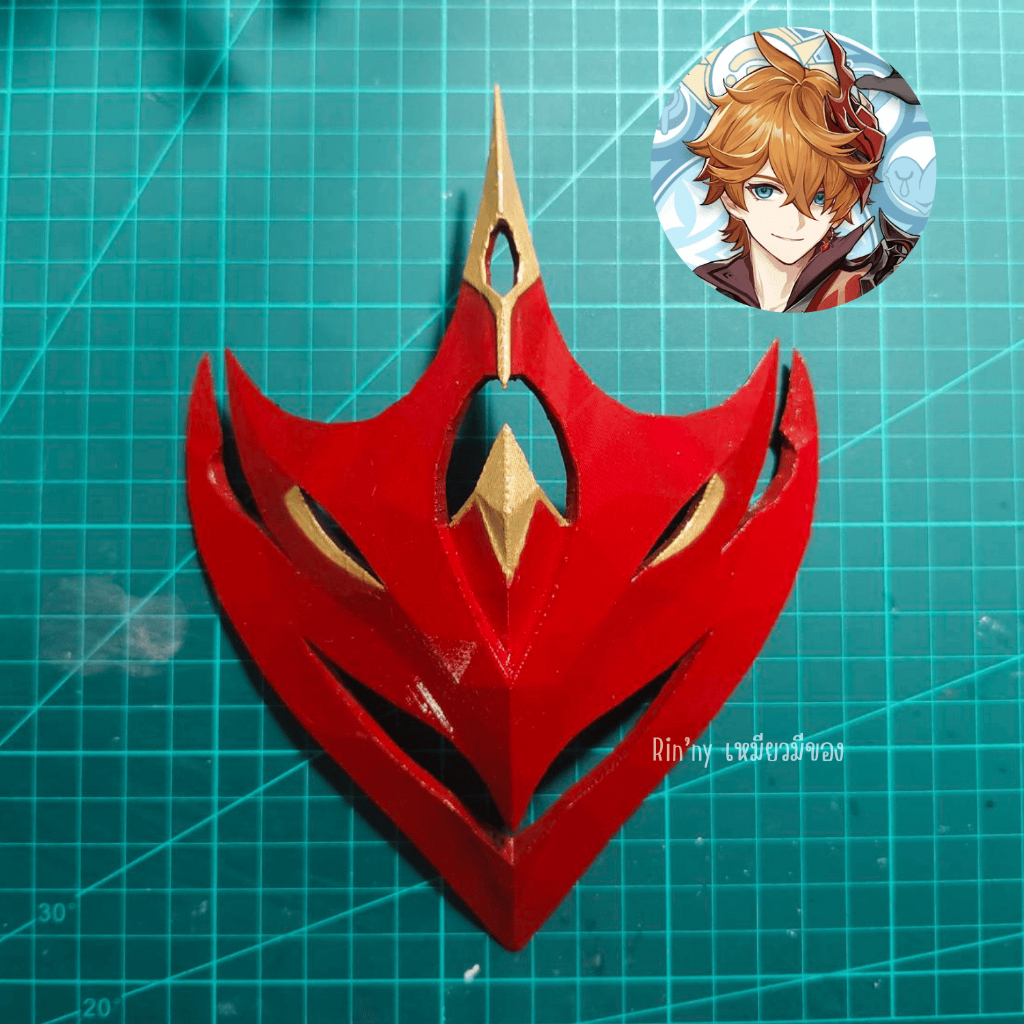 Childe Tartaglia Fatui Mask From Genshin Impact Prop Cosplay 3D ...