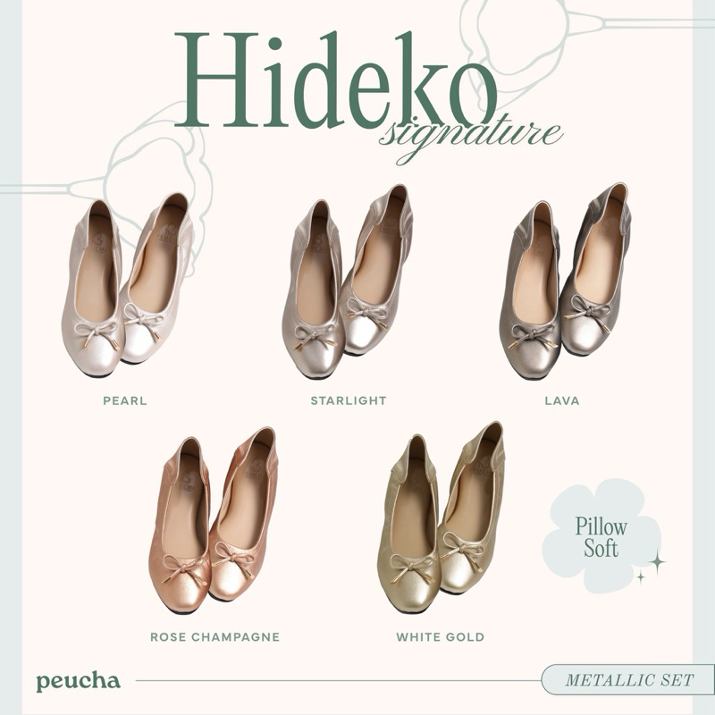 Peucha Hidek signature (size 35-45)-Metallic tone (soft ballerina flats ...