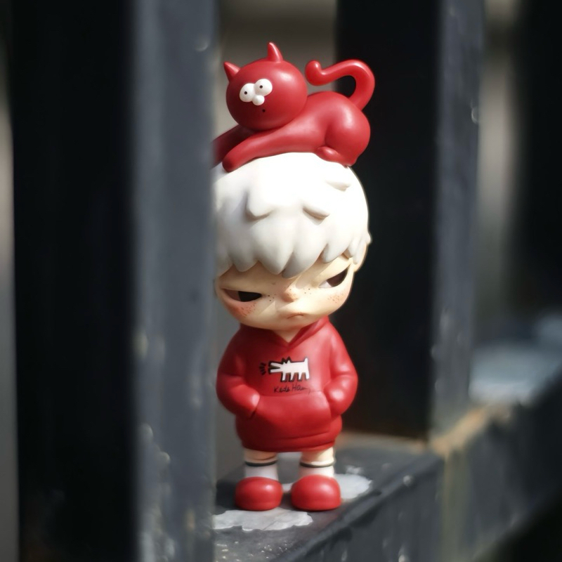 Pop Mart Hirono x Keith Haring Red Cat | Shopee Singapore