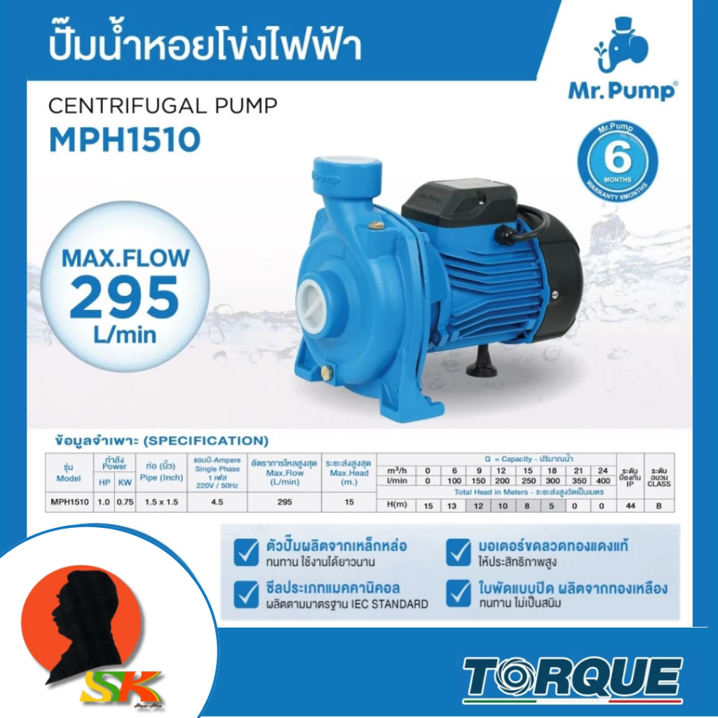 Copper Centrifugal Water Pump 1 Inlet-Out Size 1.5 Inches Power 1 Hp Mr ...